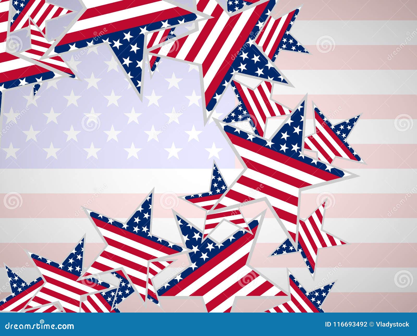 USA flag in star shape stock vector. Illustration of national - 116693492