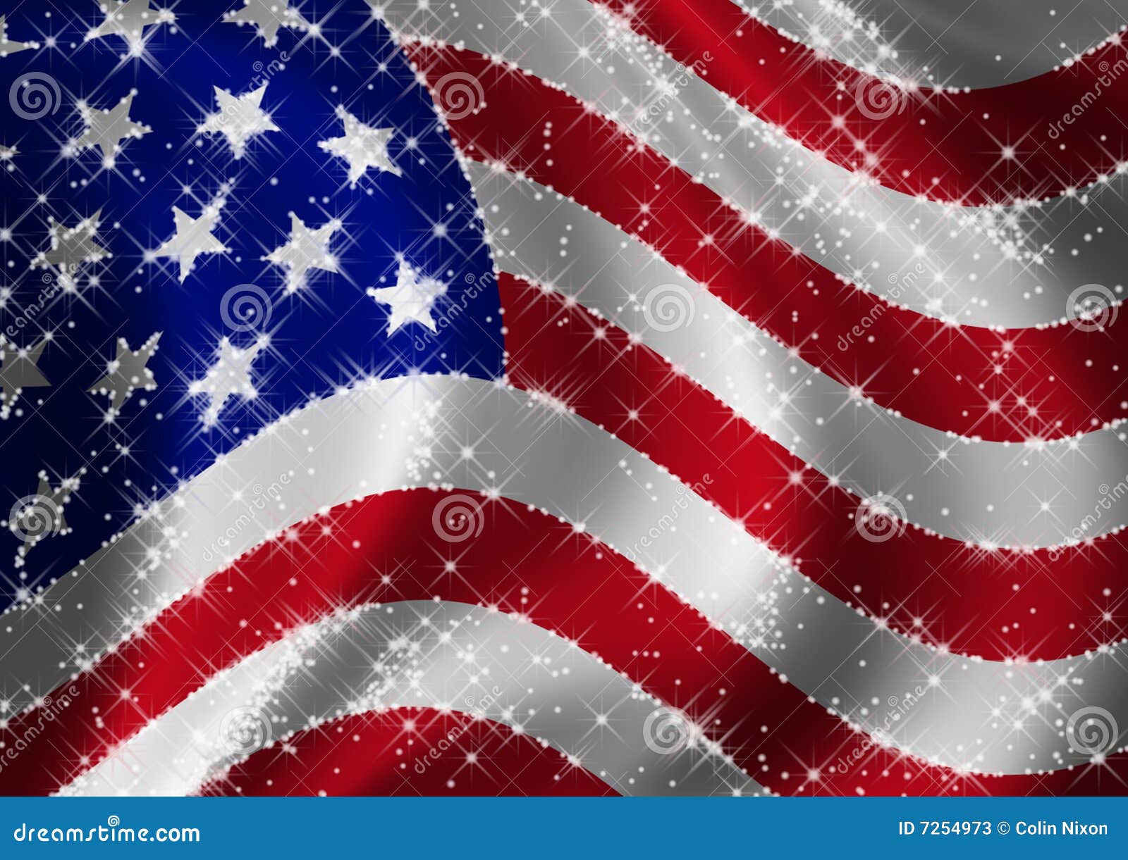 USA Flag star spangled stock illustration. Illustration of american ...
