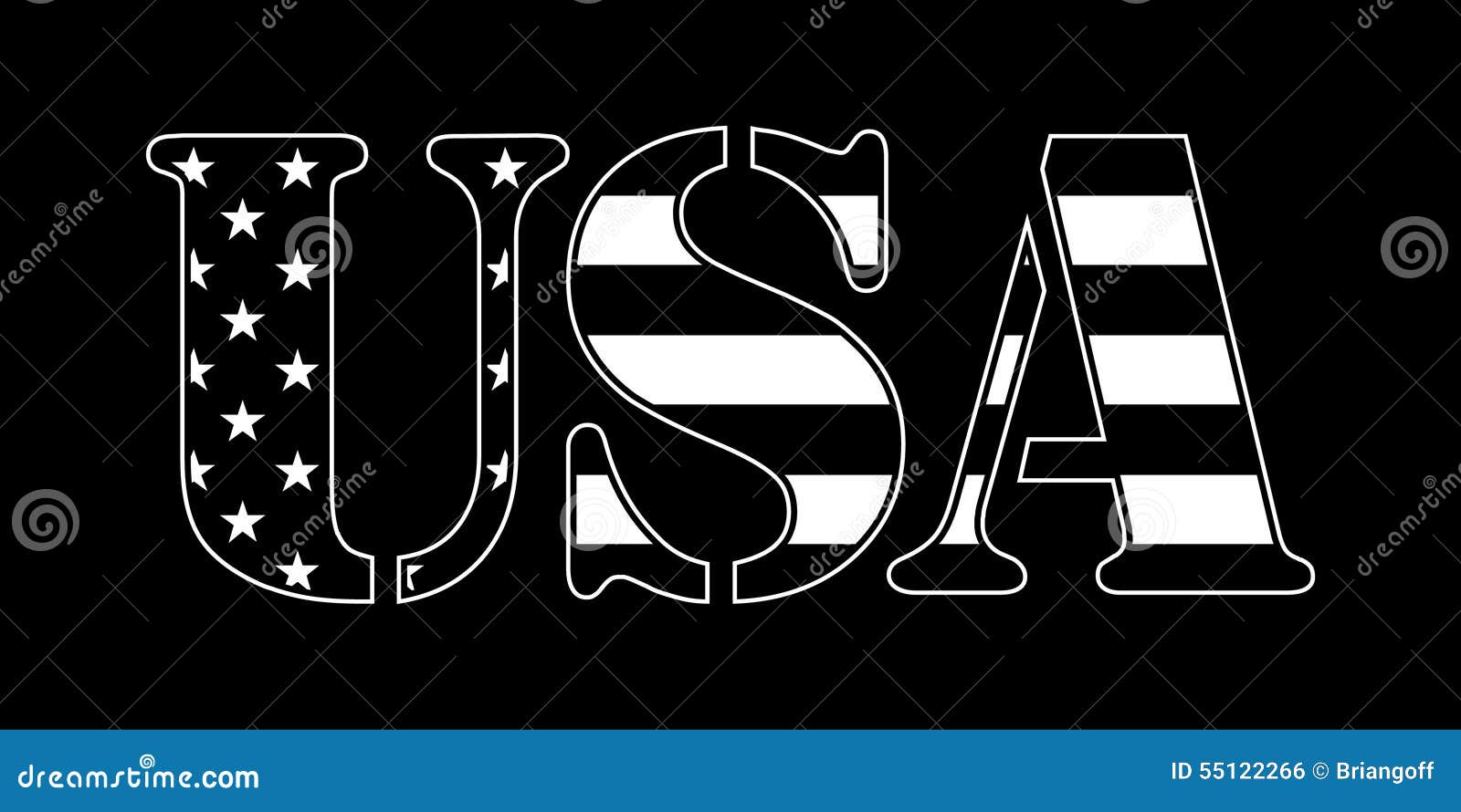 USA flag text stock vector. Illustration of american - 55122266
