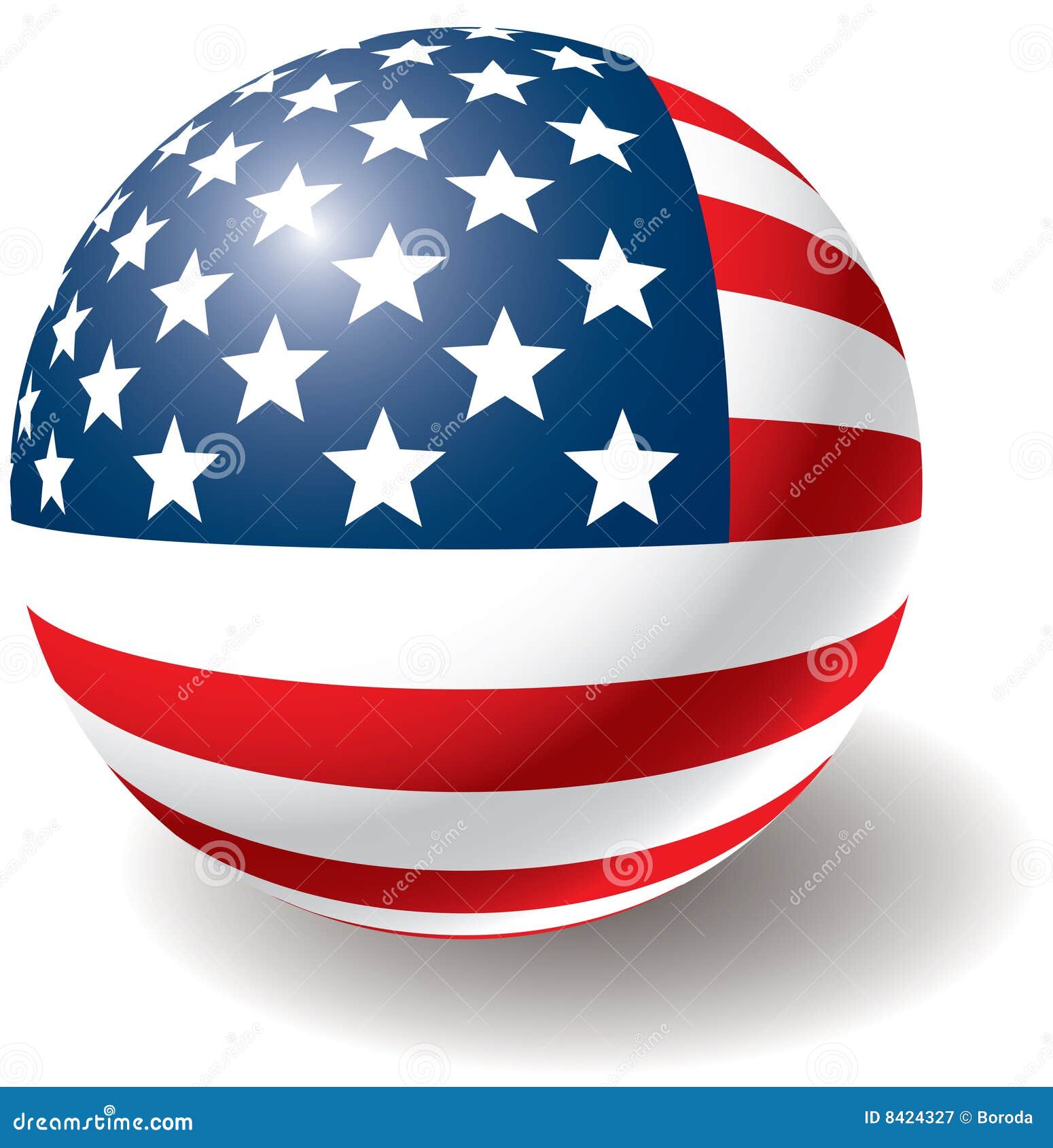 USA flag texture on ball. stock vector. Illustration of states - 8424327