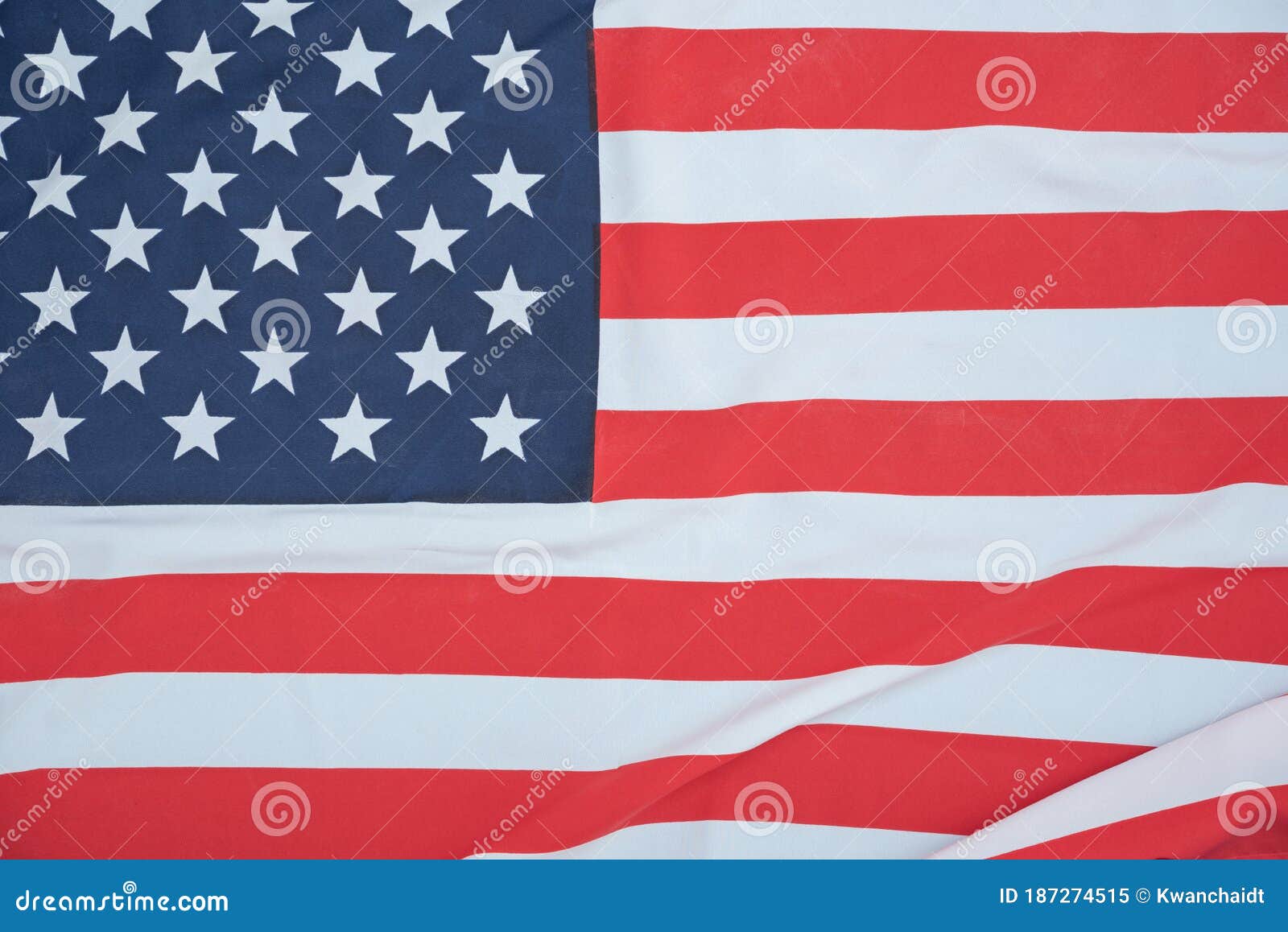USA Flag on Top View , Waving Flag of America Stock Image - Image of ...