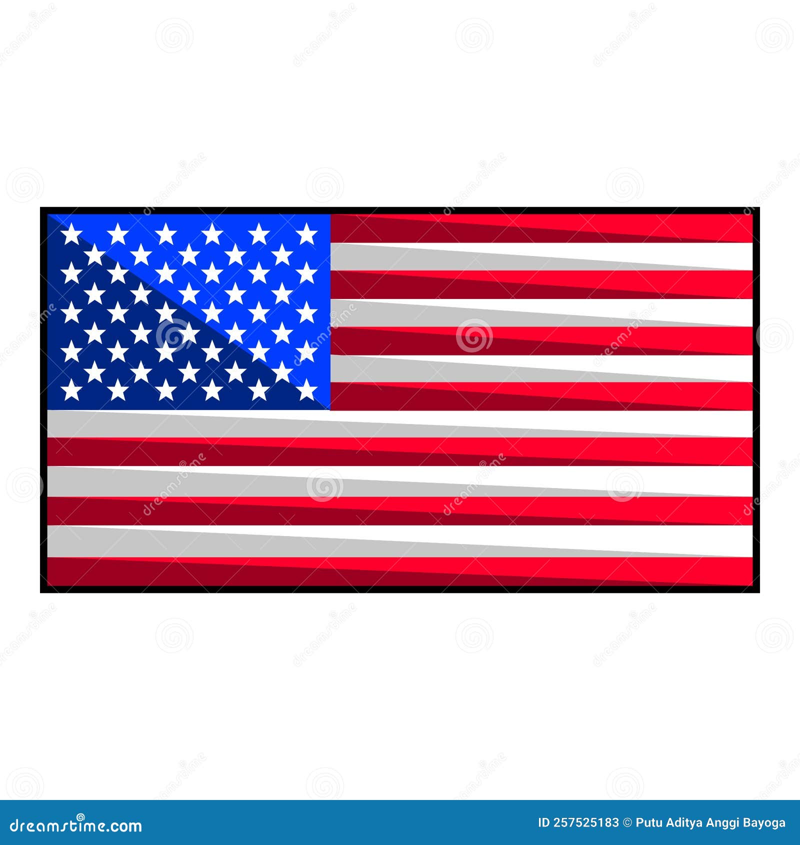Usa flag stock vector. Illustration of flag, icon, flat - 257525183
