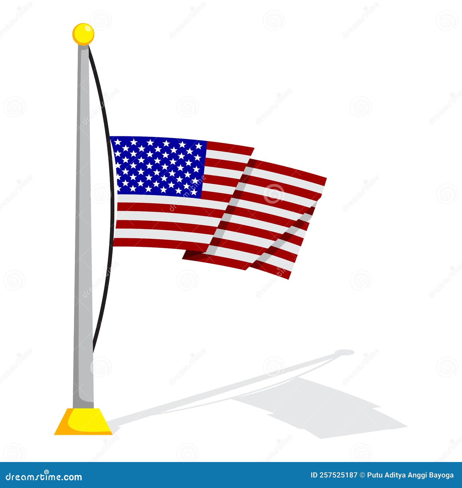 Usa flag stock vector. Illustration of design, vector - 257525187