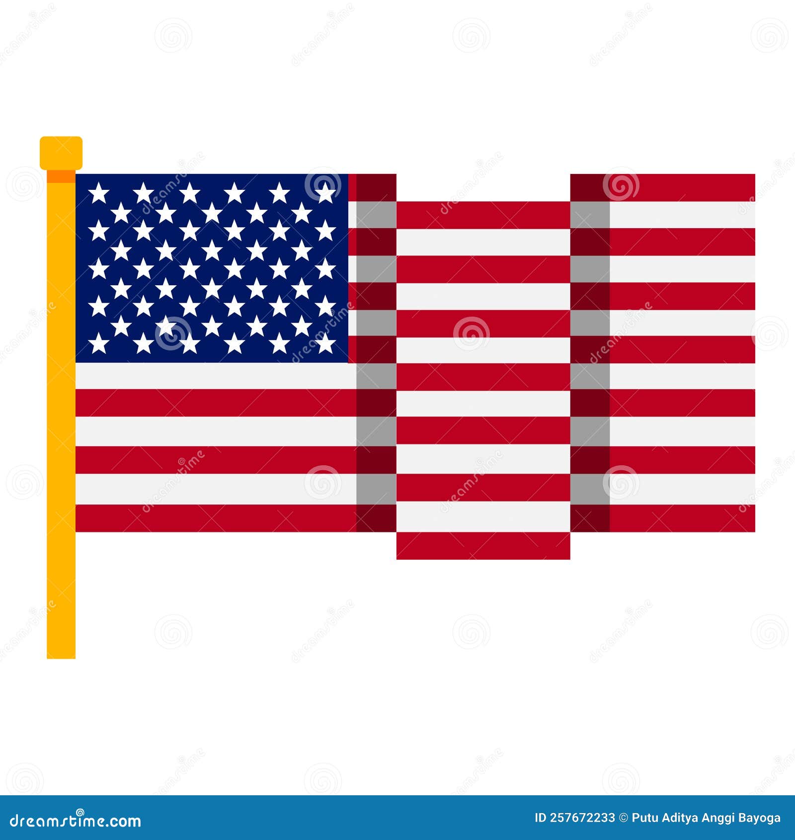 Usa flag stock vector. Illustration of united, artwork - 257672233