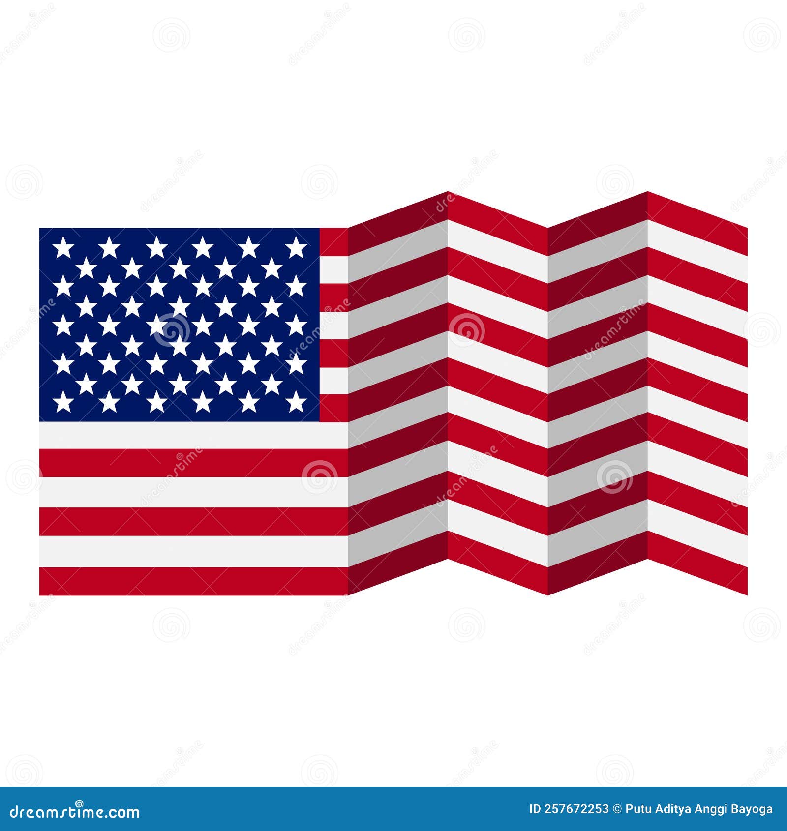 Usa flag stock vector. Illustration of america, unique - 257672253