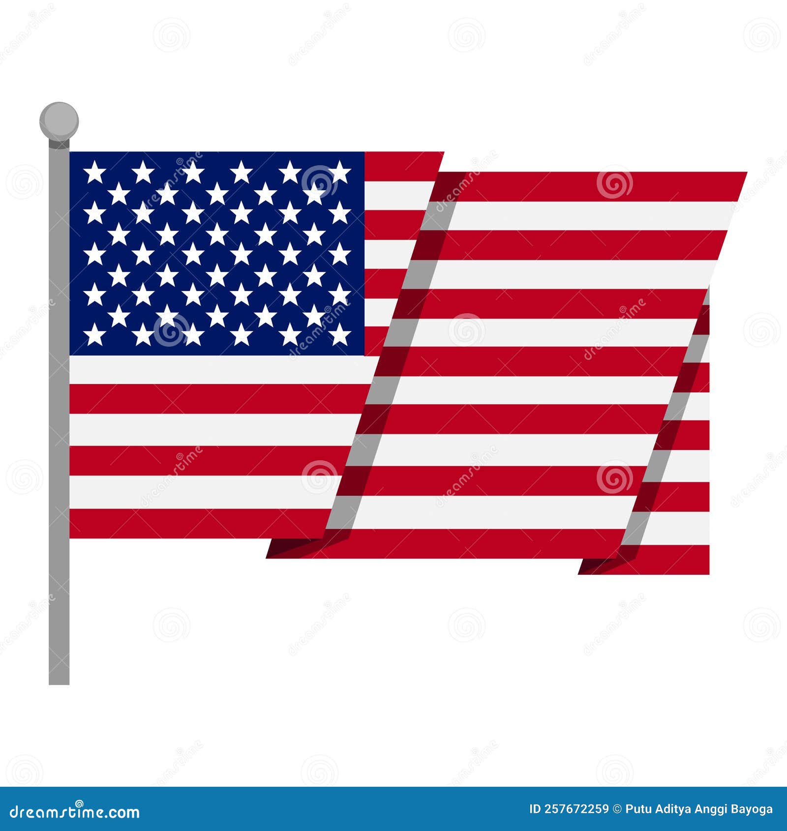Usa flag stock vector. Illustration of states, america - 257672259