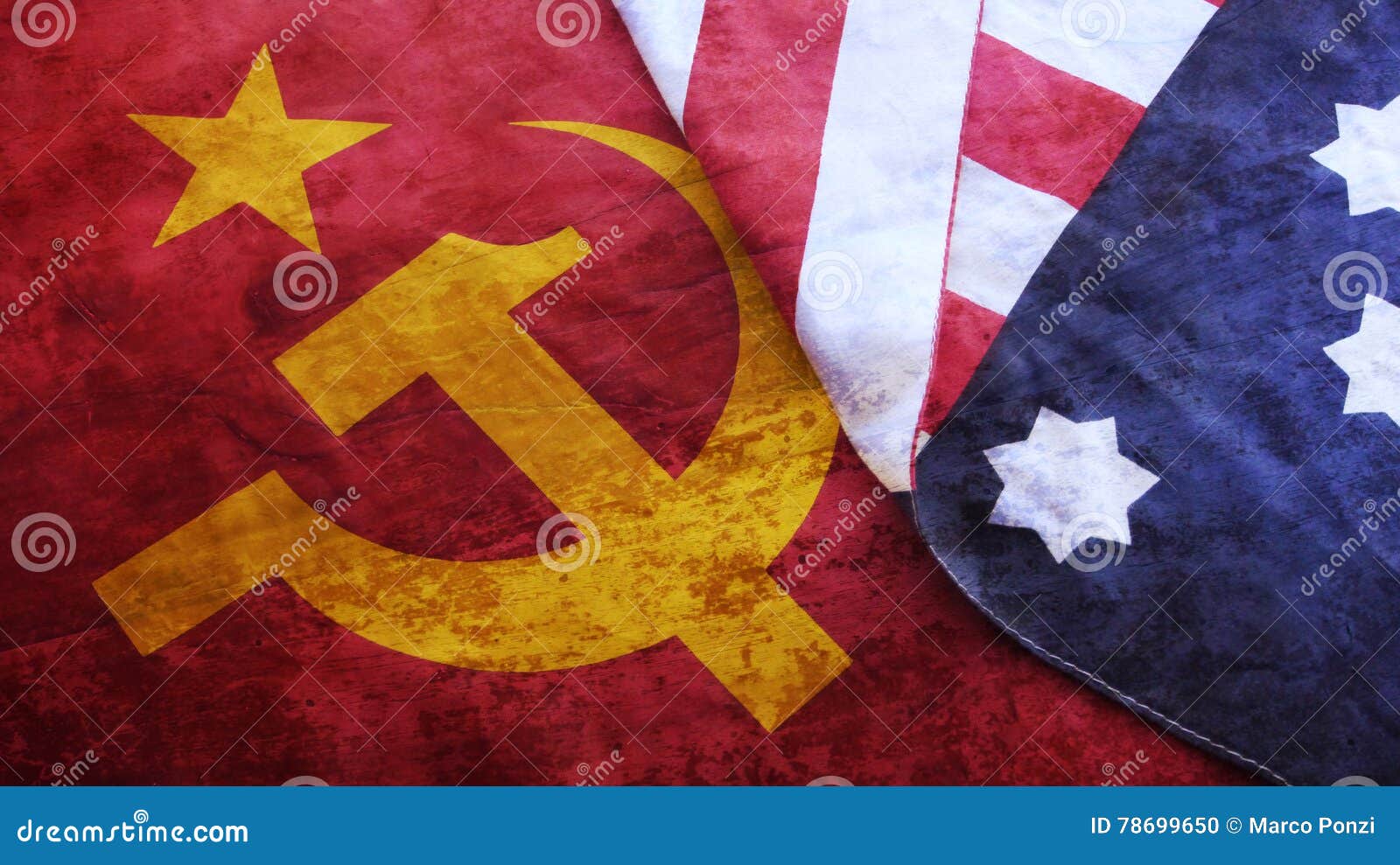 Usa Flag on USSR Flag stock photo. Image of ussr, united - 78699650