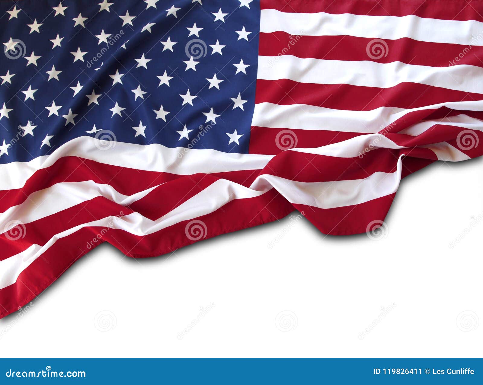 USA flag on white stock image. Image of america, american - 119826411
