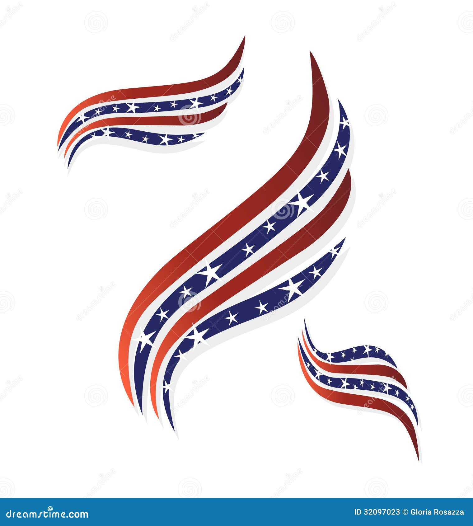 Flags Symbol Patriotic Emblem Cartoon Vector Illustration ...