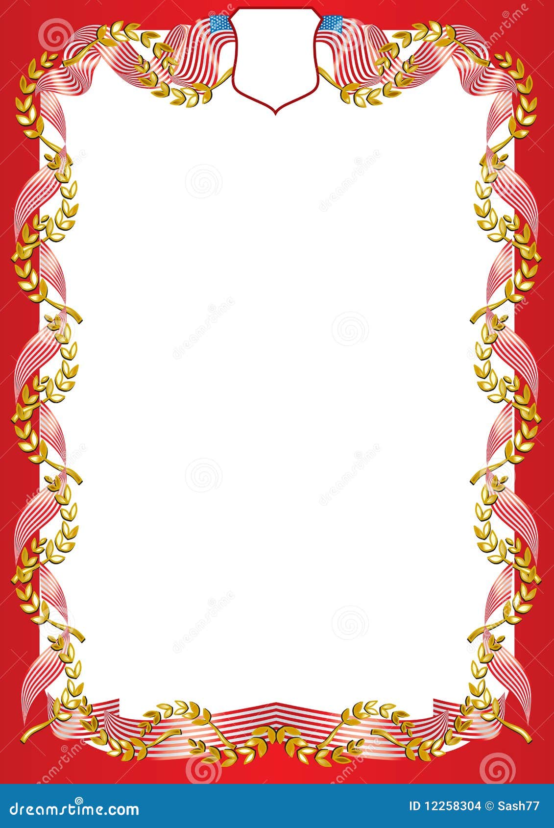 USA frame stock vector. Illustration of shape, pennant - 12258304