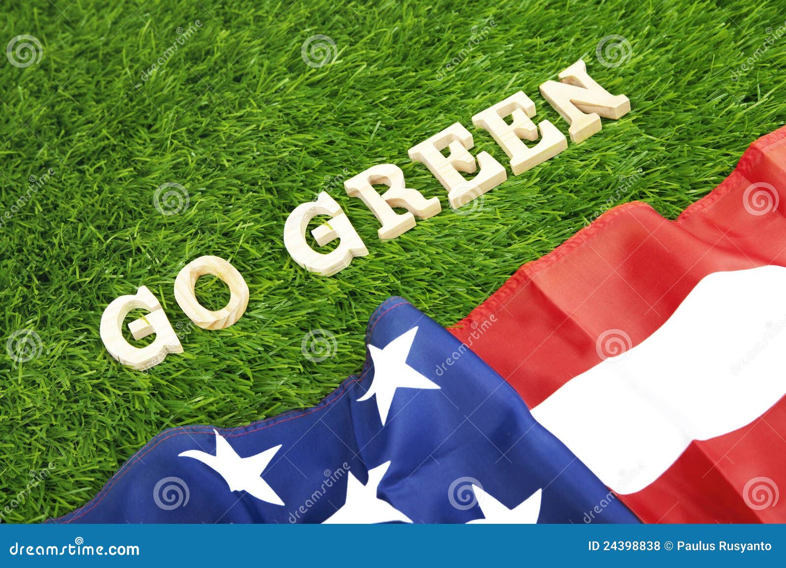 USA Goes Green Photo Concept Stock Photo - Image of patriot ...