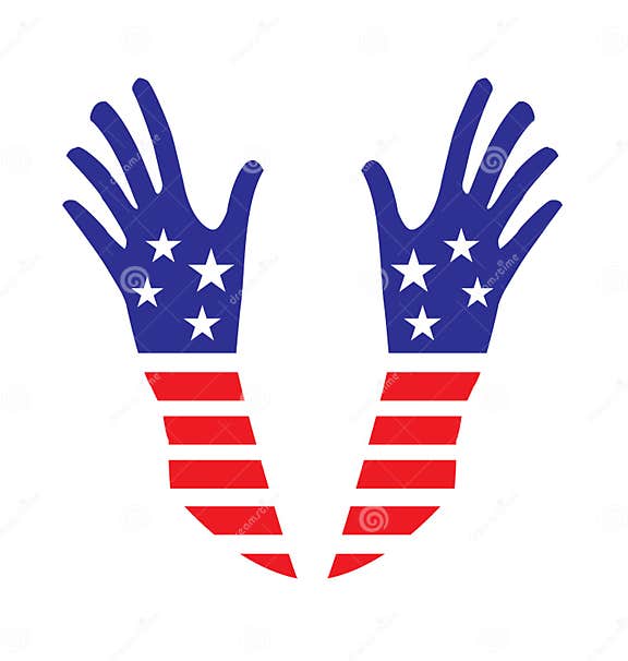 USA hands stock vector. Illustration of flag, united - 24743932