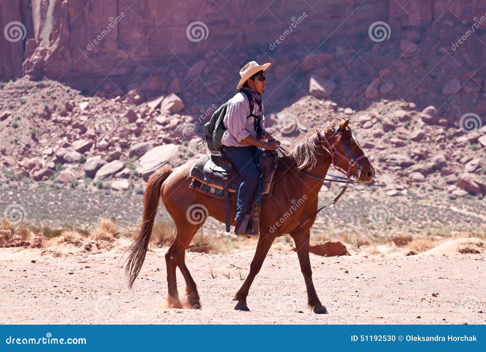 USA - Horse Riding in Monument Valley Stock Photo - Image of rock ...