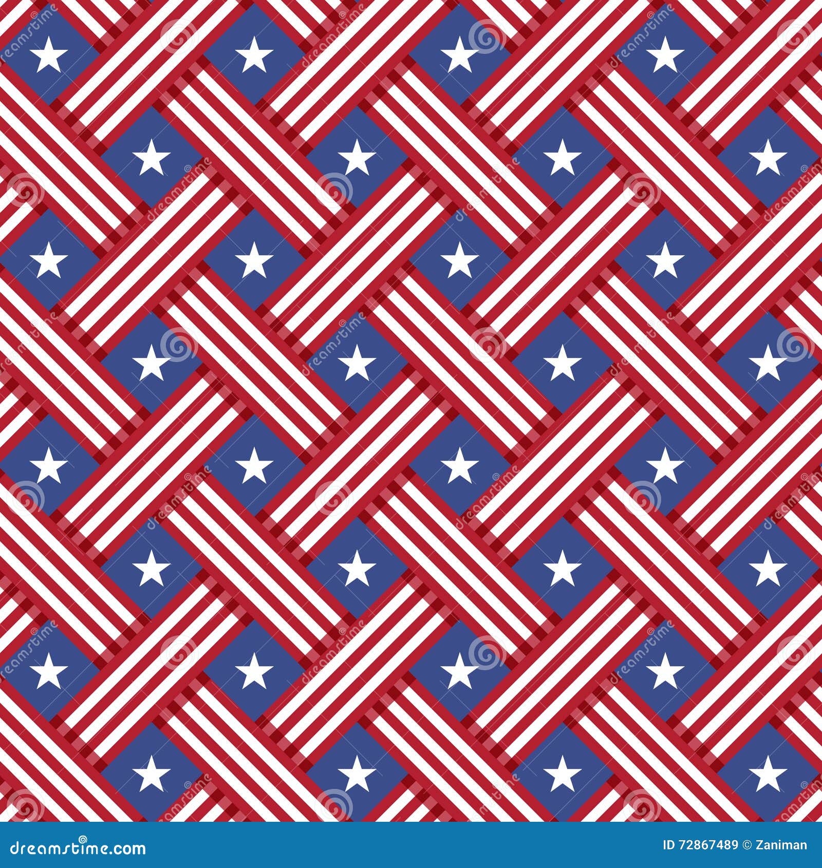 USA Independence Day Seamless Pattern Stock Vector - Illustration of ...