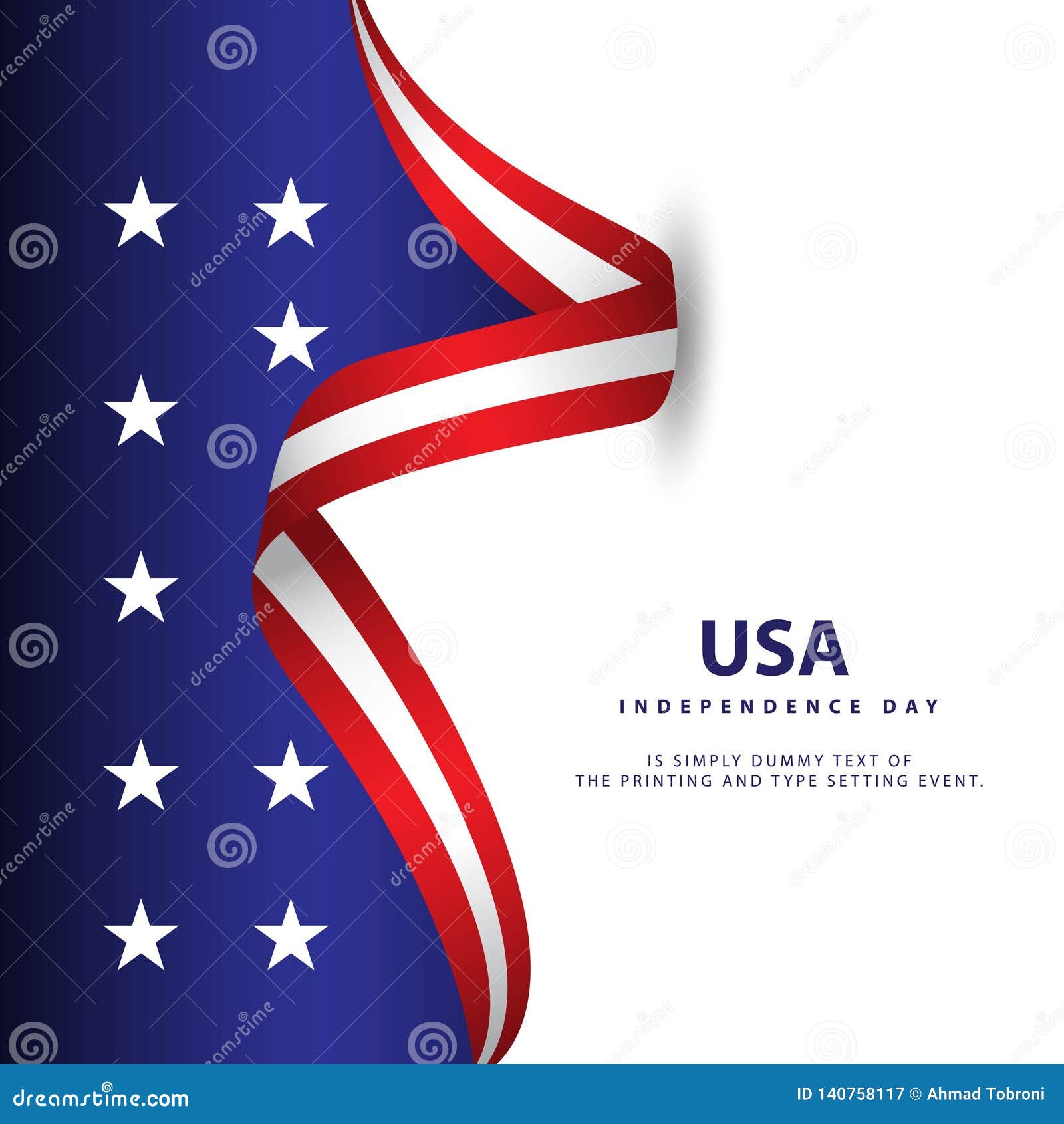 USA Independence Day Vector Template Design Illustration Stock Vector ...
