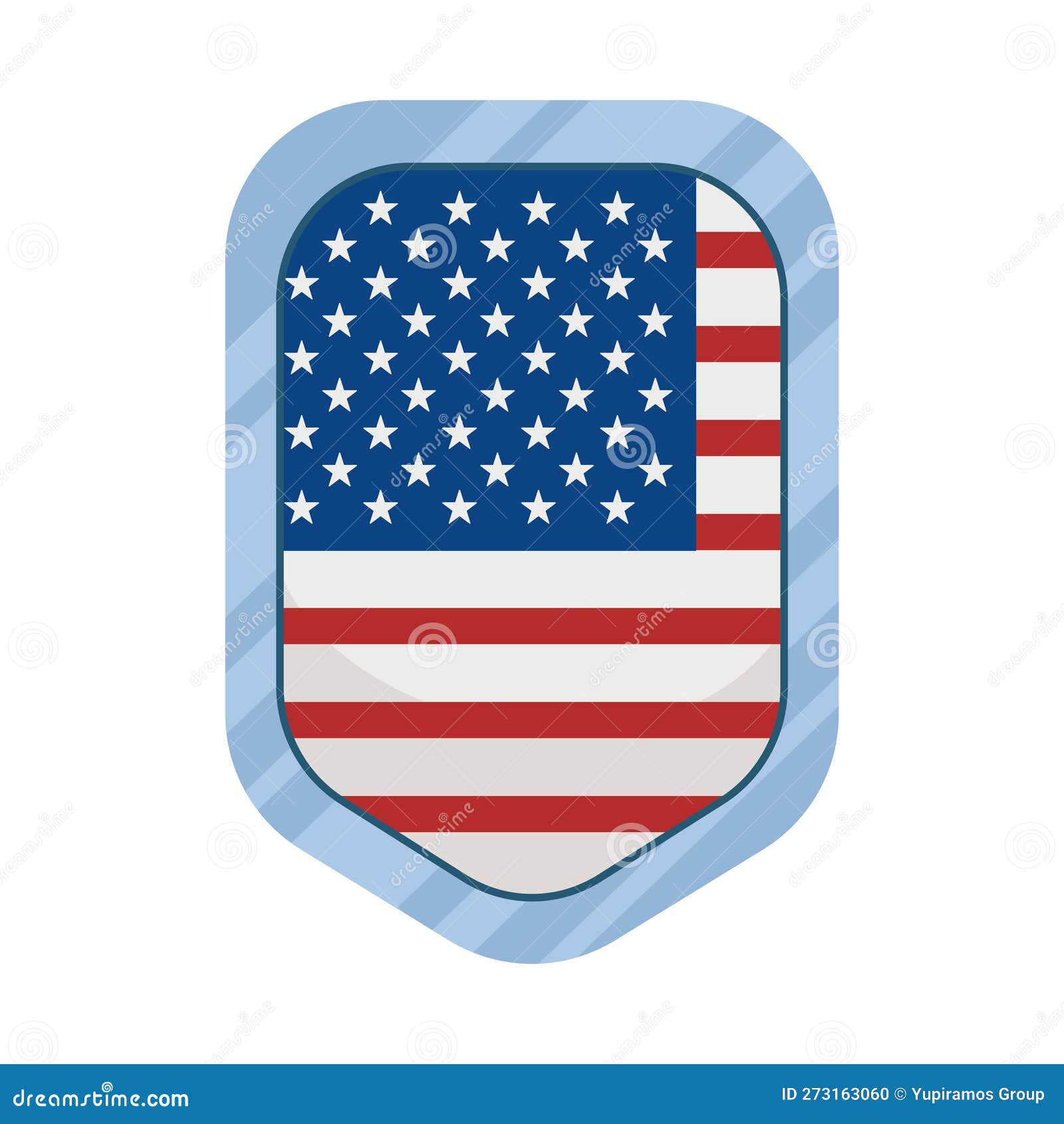 Usa insignia icon stock vector. Illustration of patriotic - 273163060