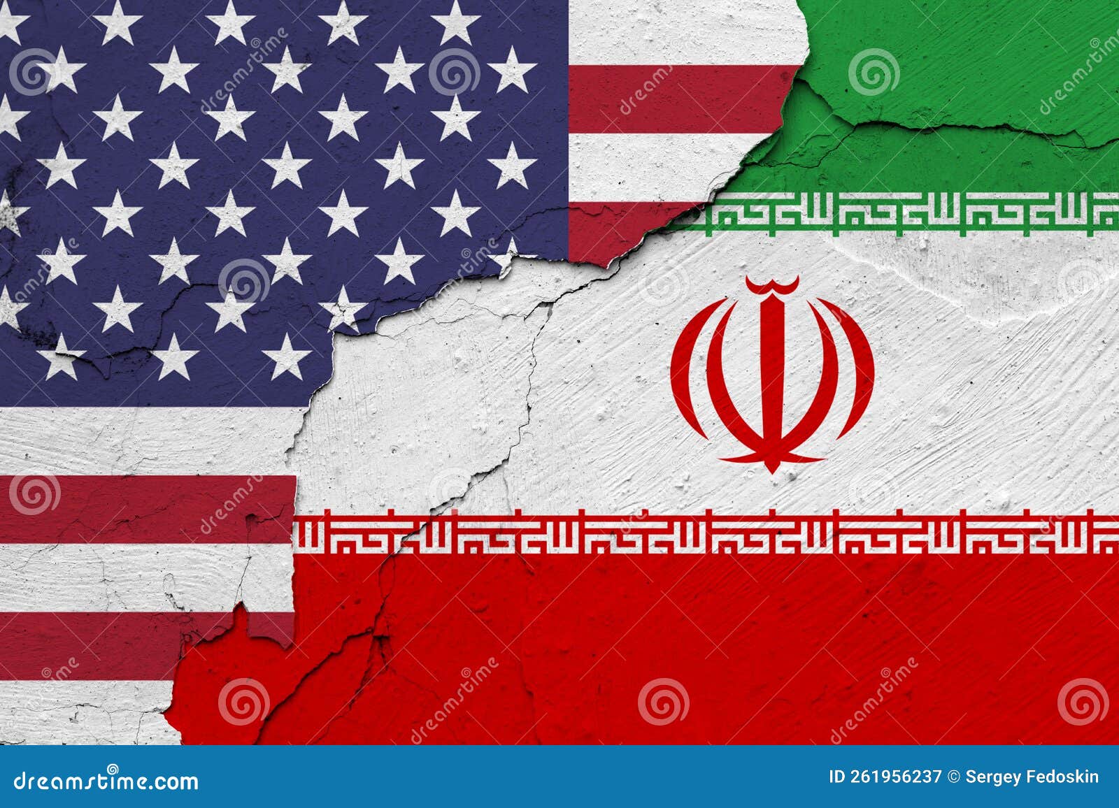 USA and Iran Flags. International Relations Stock Image - Image of ...