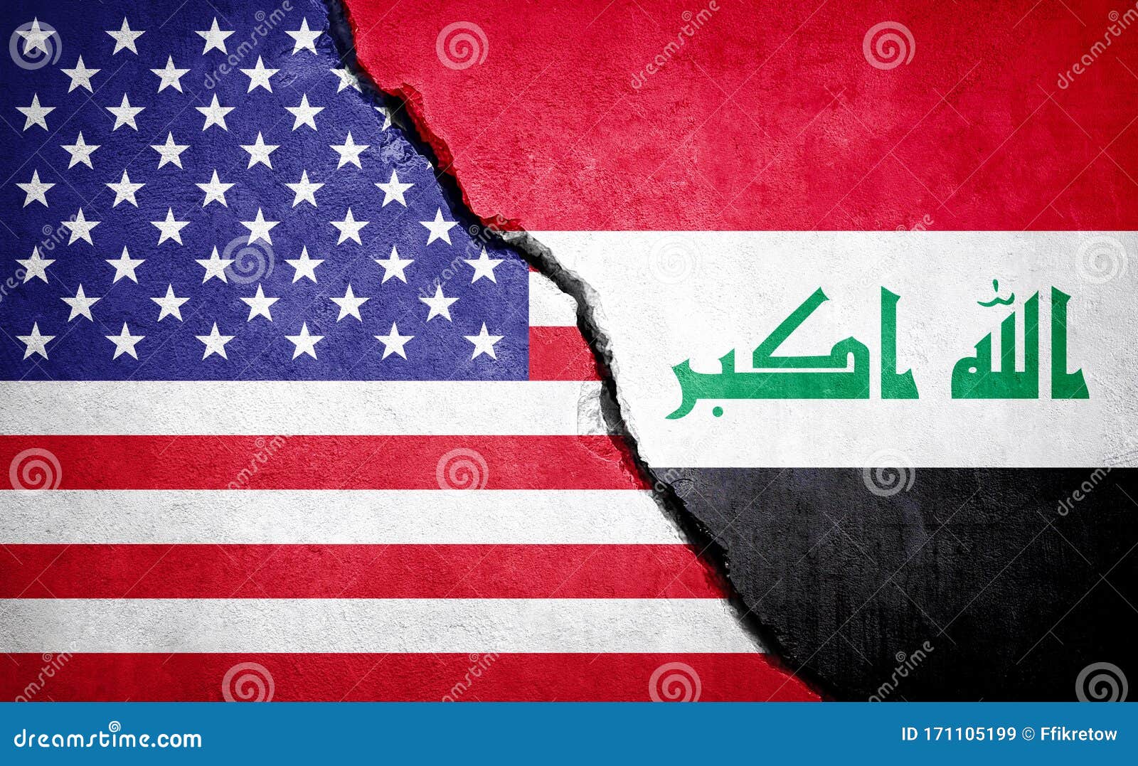 USA and Iraq Conflict. Illustration Stock Illustration - Illustration ...