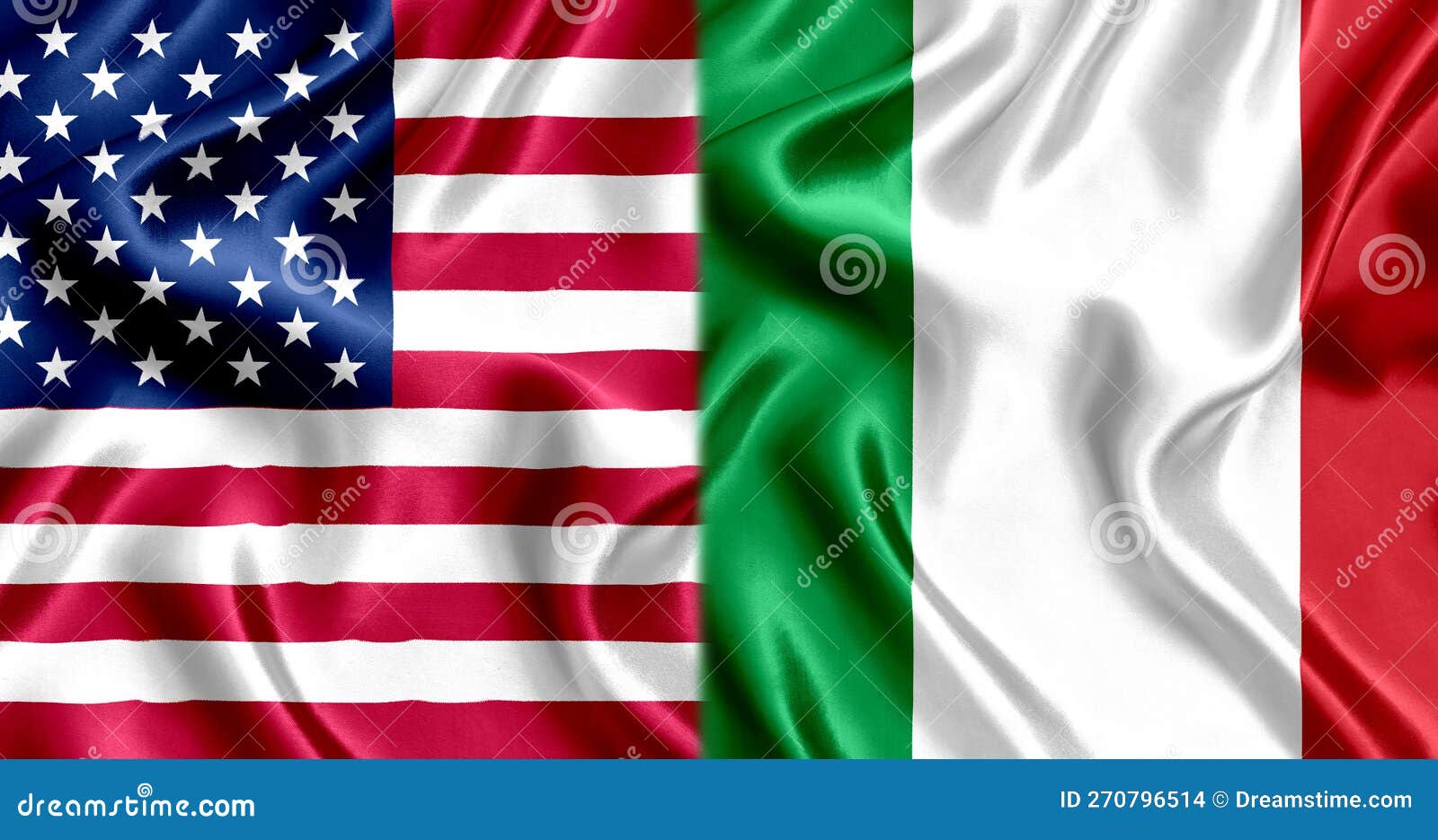 USA and Italy Flag Silk. Illustration Stock Illustration - Illustration ...