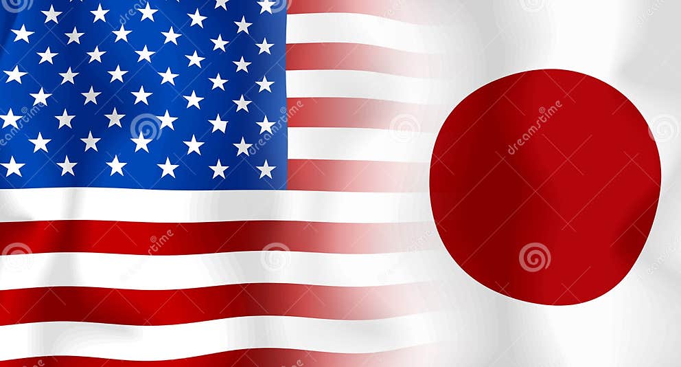 Usa-Japan Flag stock illustration. Illustration of union - 7152144