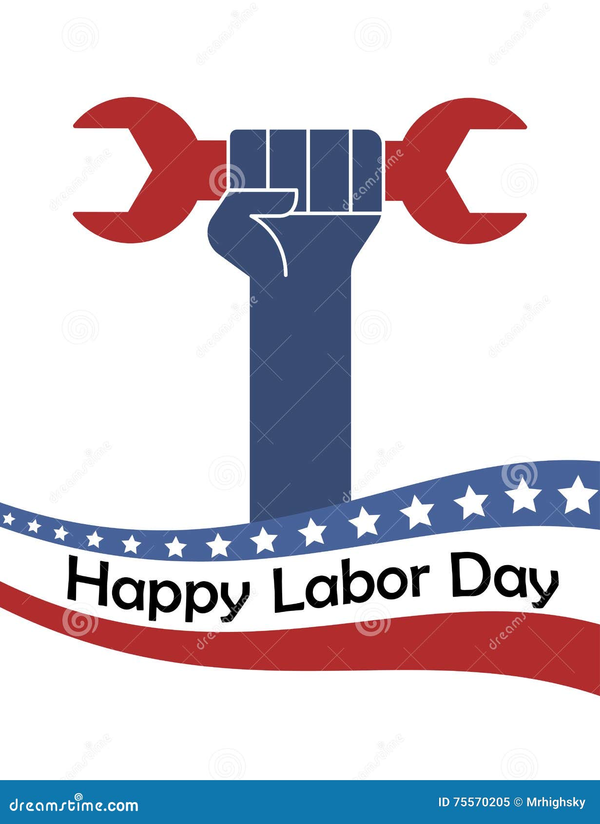 Labor Day Poster With People Of Different Occupations Over Background ...
