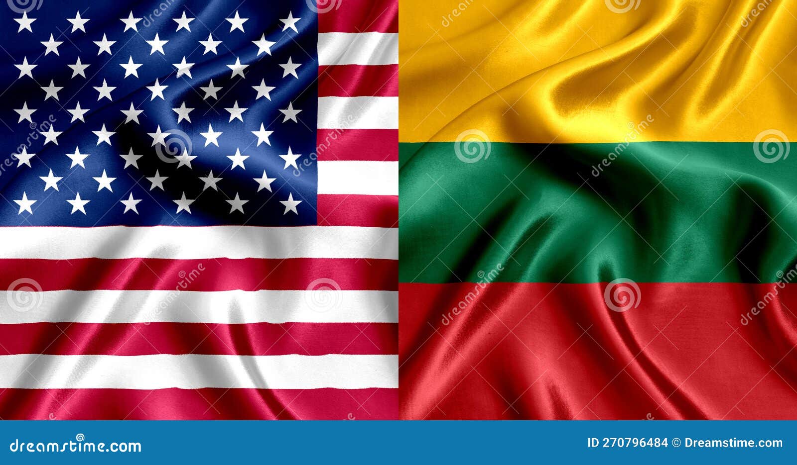 USA and Lithuania Flag Silk Stock Photo - Image of nationalism, flag ...