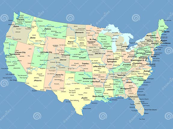 USA map stock illustration. Illustration of traveling - 3035500