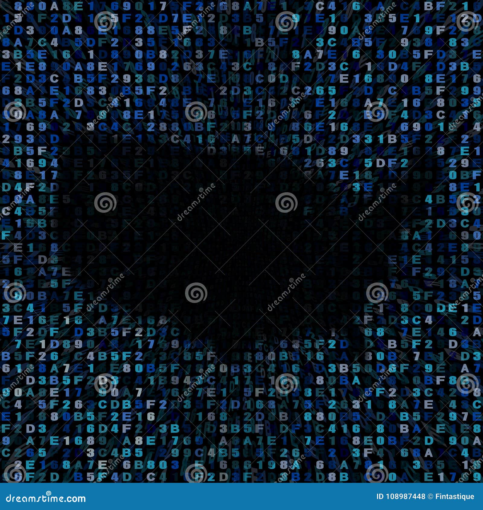 USA Map on Hex Code Illustration Stock Illustration - Illustration of ...