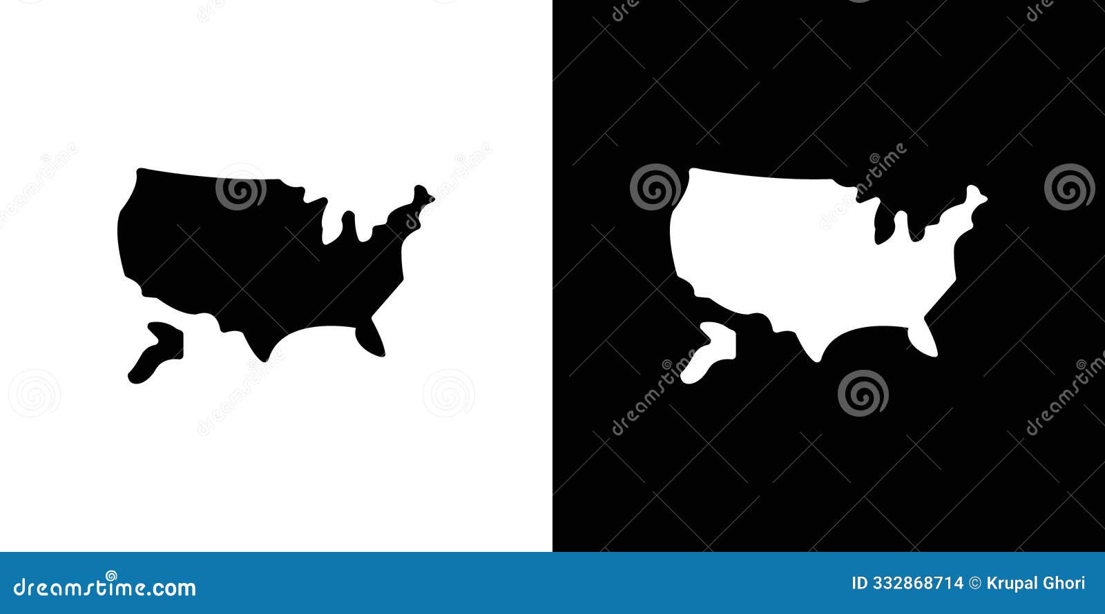 USA Map Icon Logo Set Vector Stock Vector - Illustration of silhouette ...