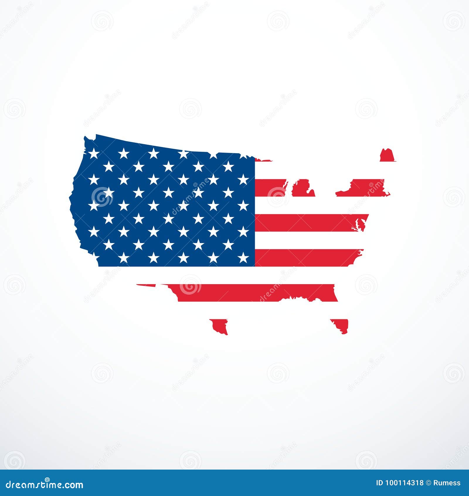 USA map icon stock vector. Illustration of background - 100114318