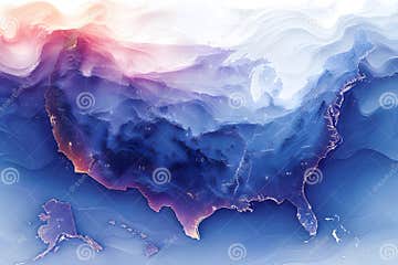 USA Map Illustration with Gradient Background and Abstract Texture ...