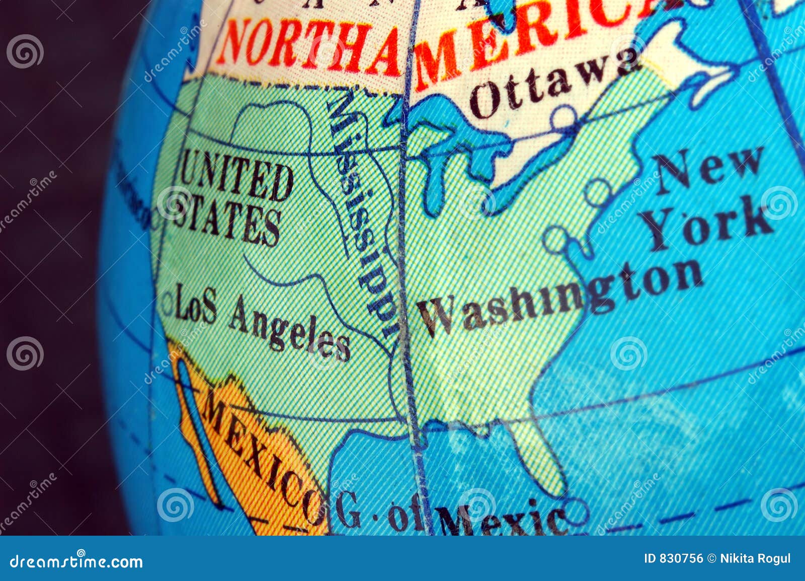 USA Map on Small Terrestrial Globe Stock Photo - Image of core, globe ...
