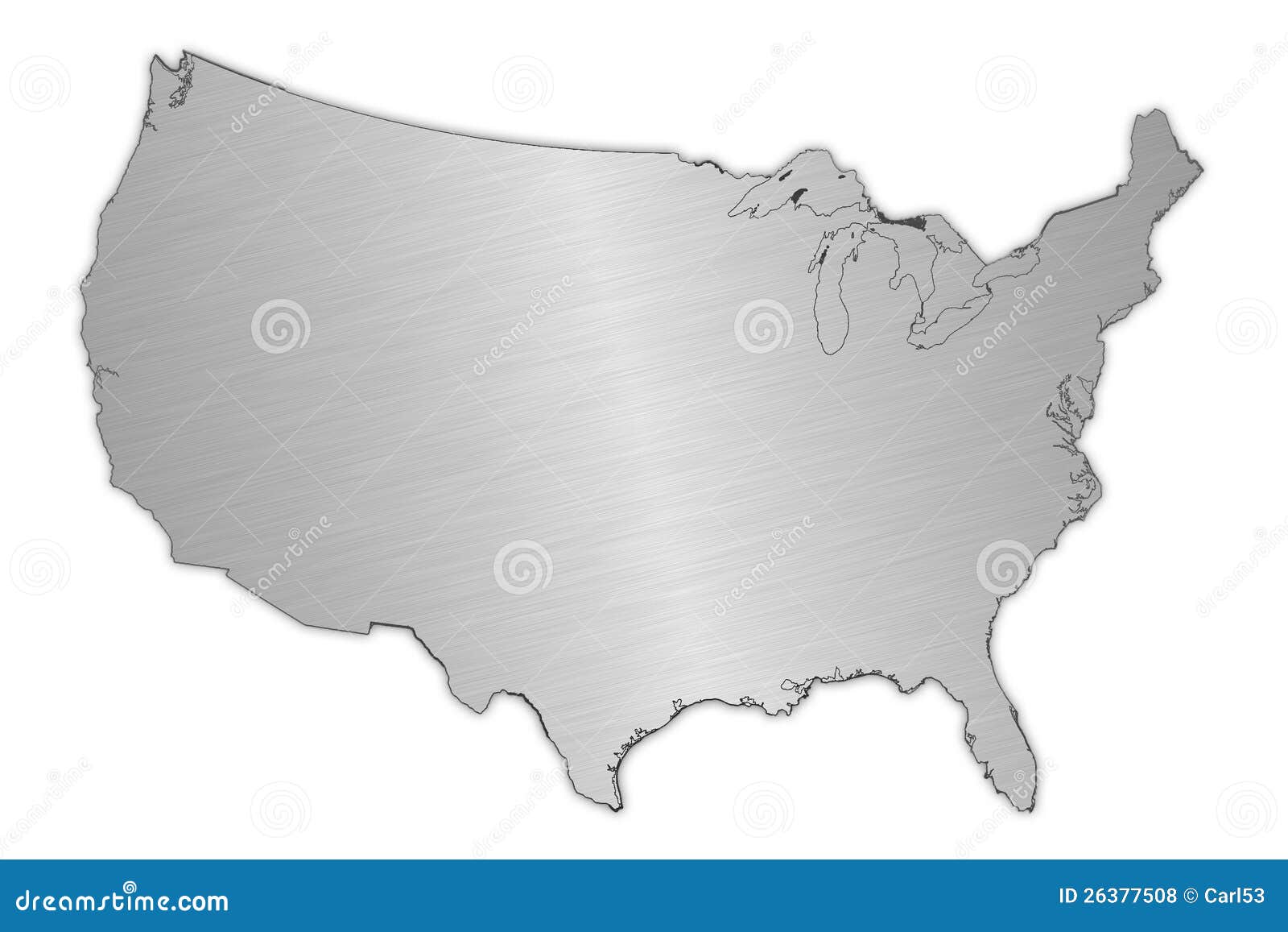 USA Map of Steel stock illustration. Illustration of steel - 26377508