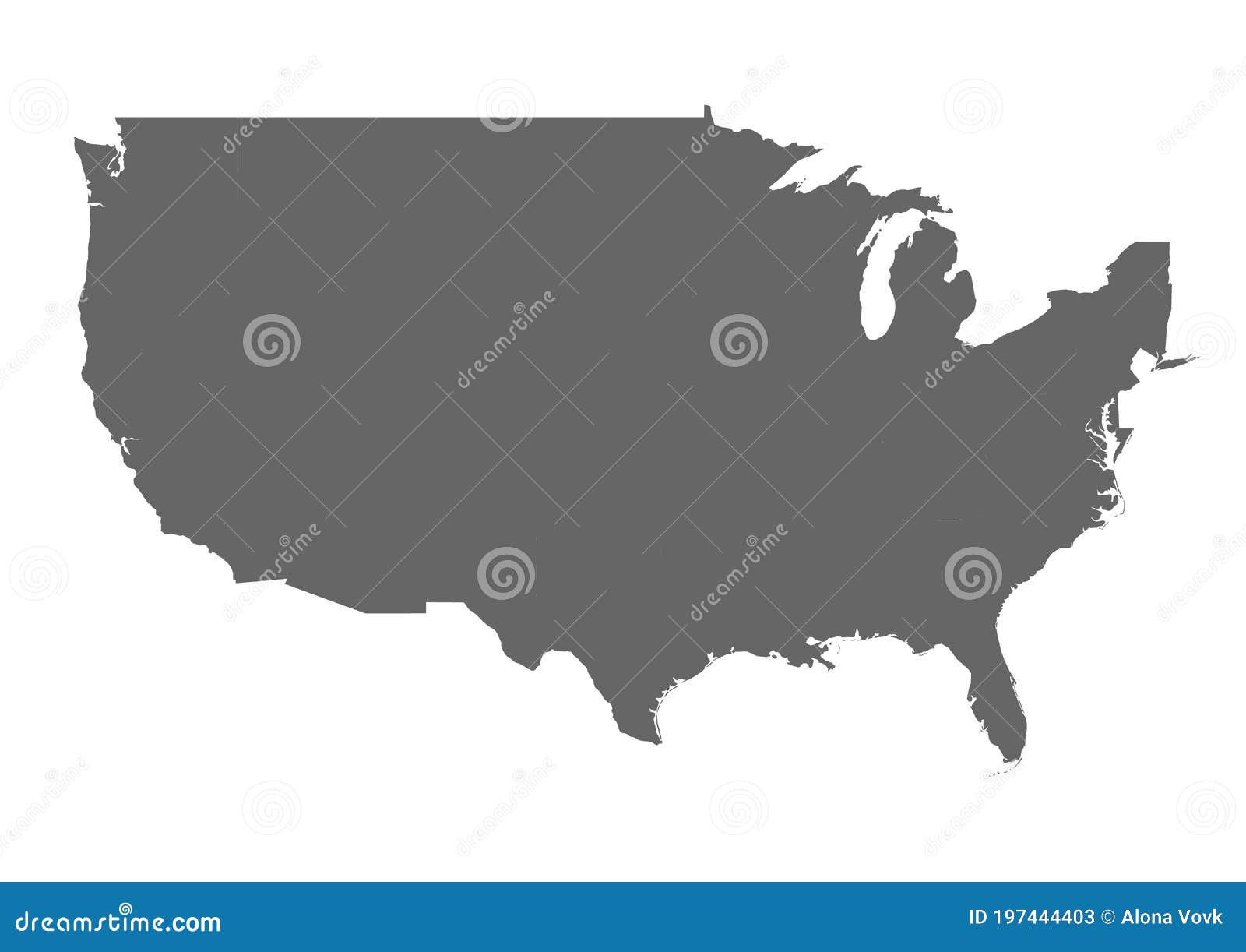USA Map - Stock Vector Illustration Stock Illustration - Illustration ...