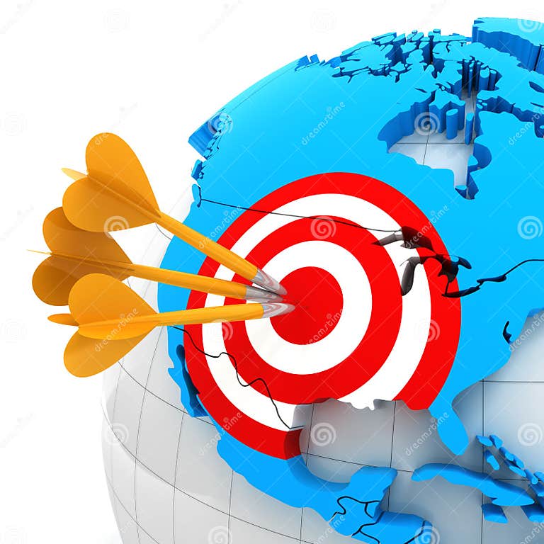 USA map with target stock illustration. Illustration of sign - 53067262