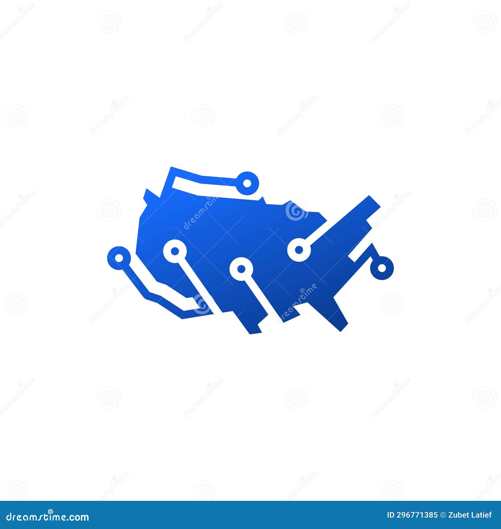 USA Map Technology Modern Design Template, Concept for Networking ...