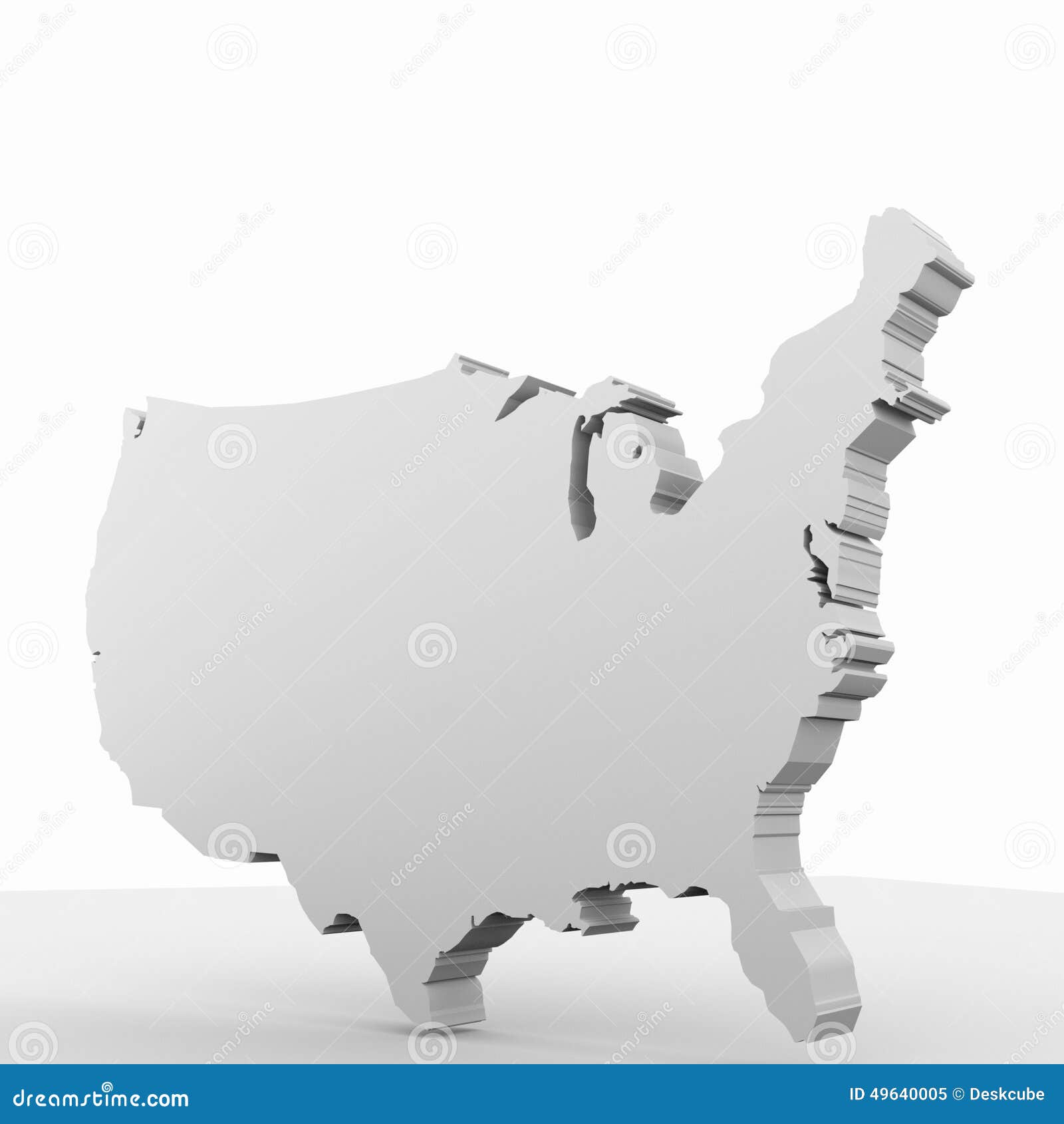 USA map Three-dimensional stock illustration. Illustration of province ...