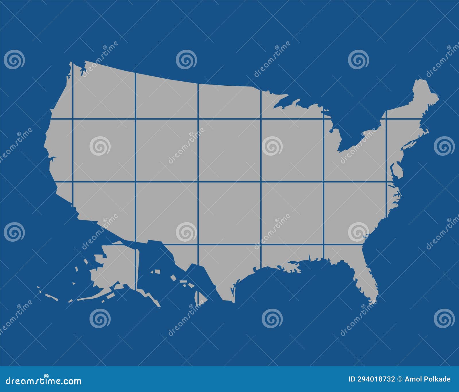 The USA Map Vector Illustration with Graph Lines Stock Vector ...