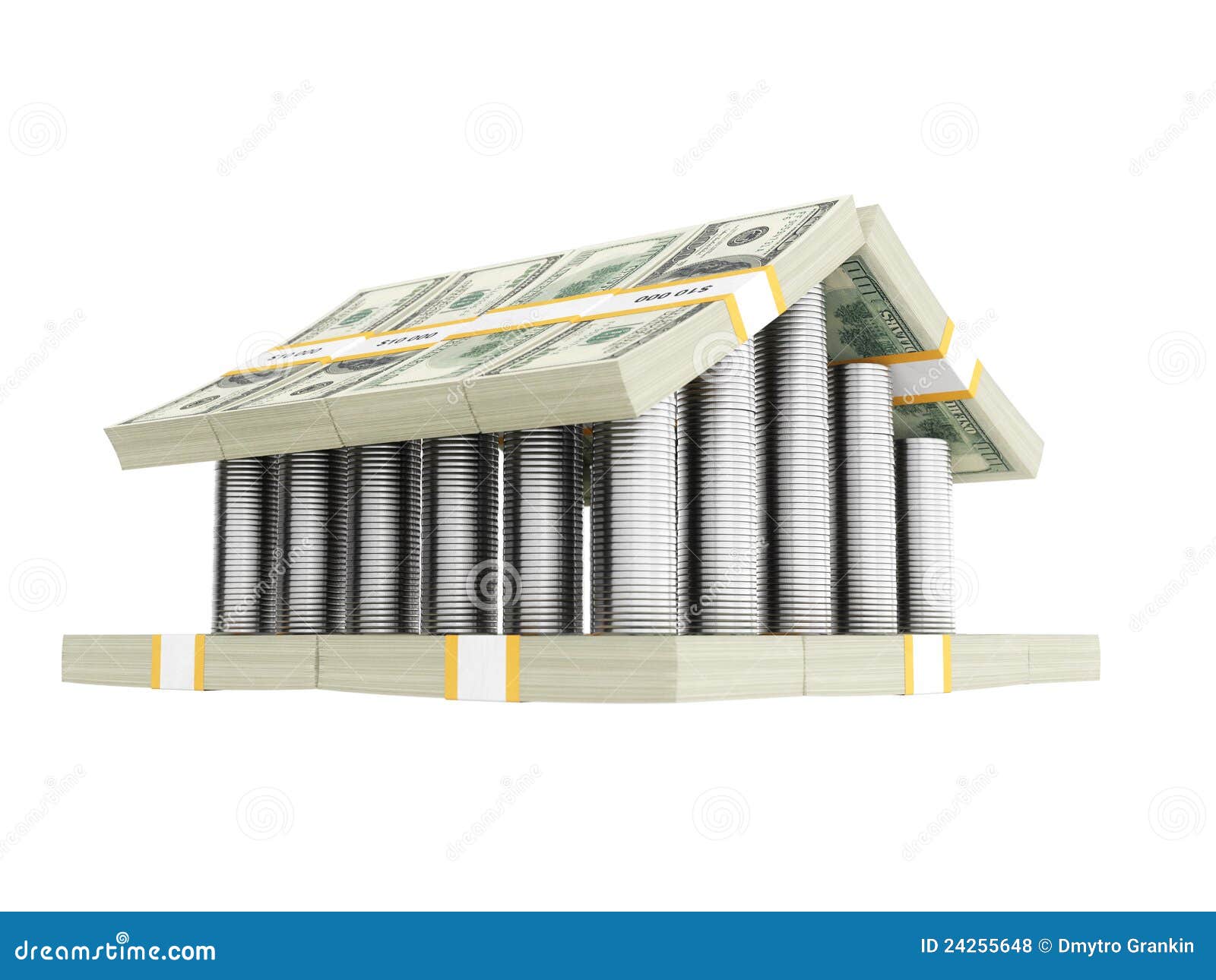 Usa money castle stock illustration. Illustration of money - 24255648