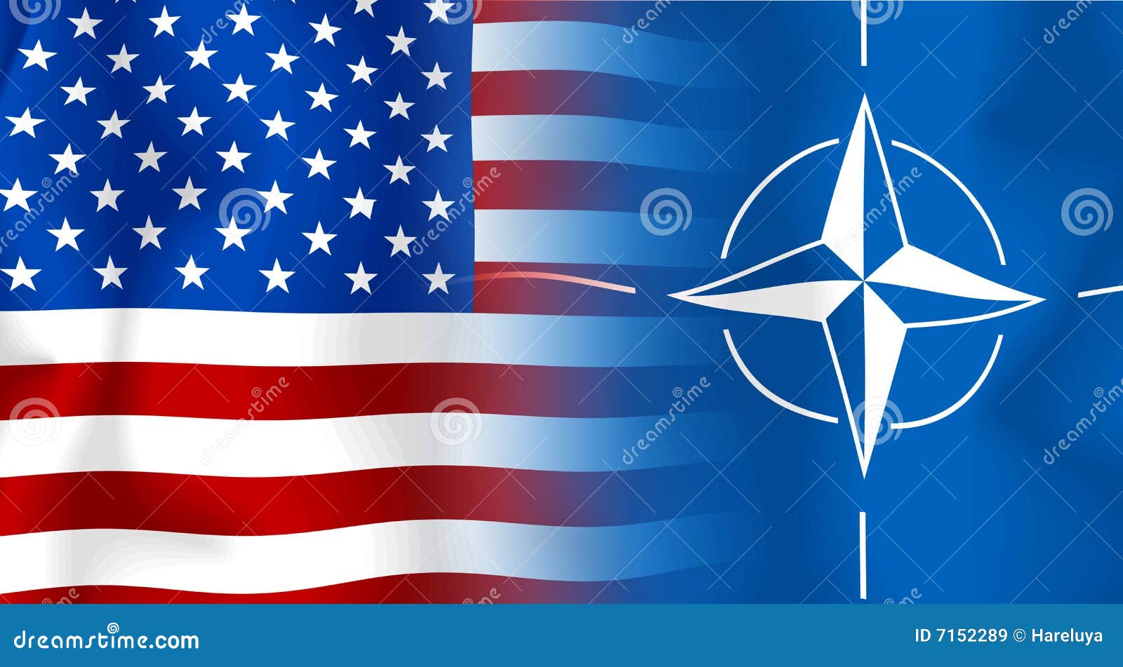 Usa-Nato Flag stock illustration. Image of banner, nato - 7152289