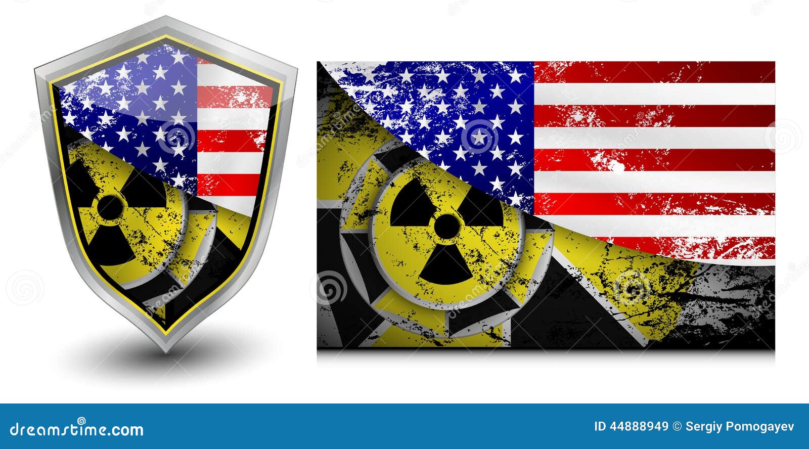 USA Nuclear Shield Illustrations Stock Illustration - Illustration of ...