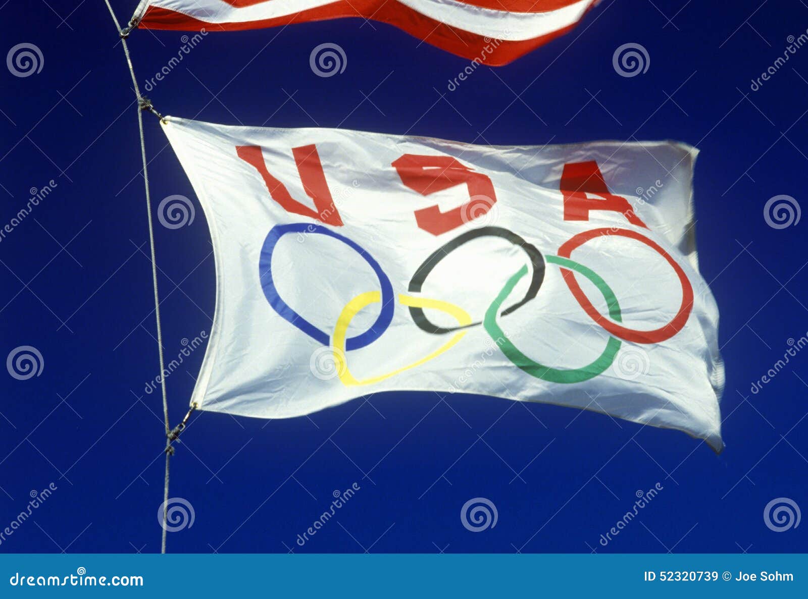 Olympic Flag Waving In The Wind Editorial Photo | CartoonDealer.com ...