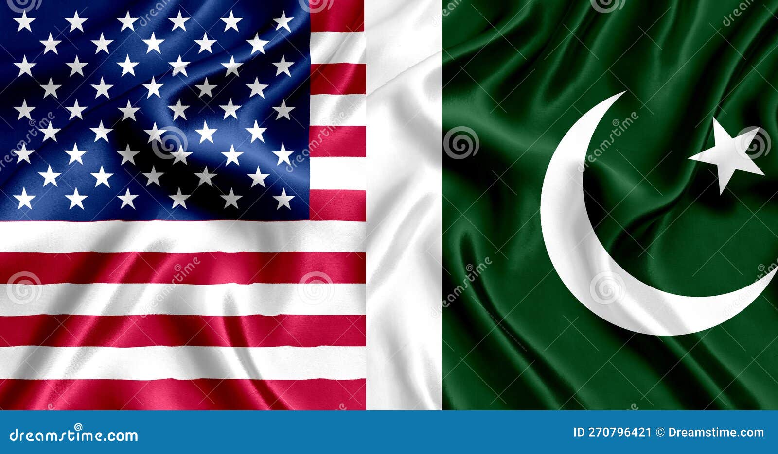 USA and Pakistan flag silk stock illustration. Illustration of souvenir ...