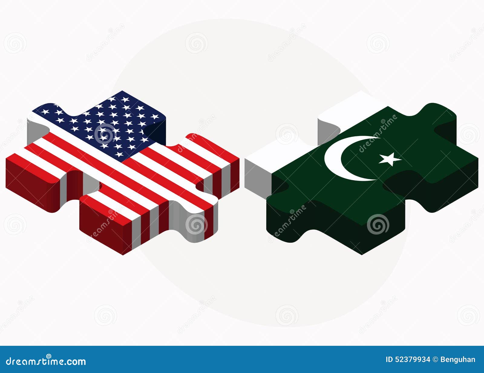 USA and Pakistan Flags stock vector. Illustration of partnership - 52379934