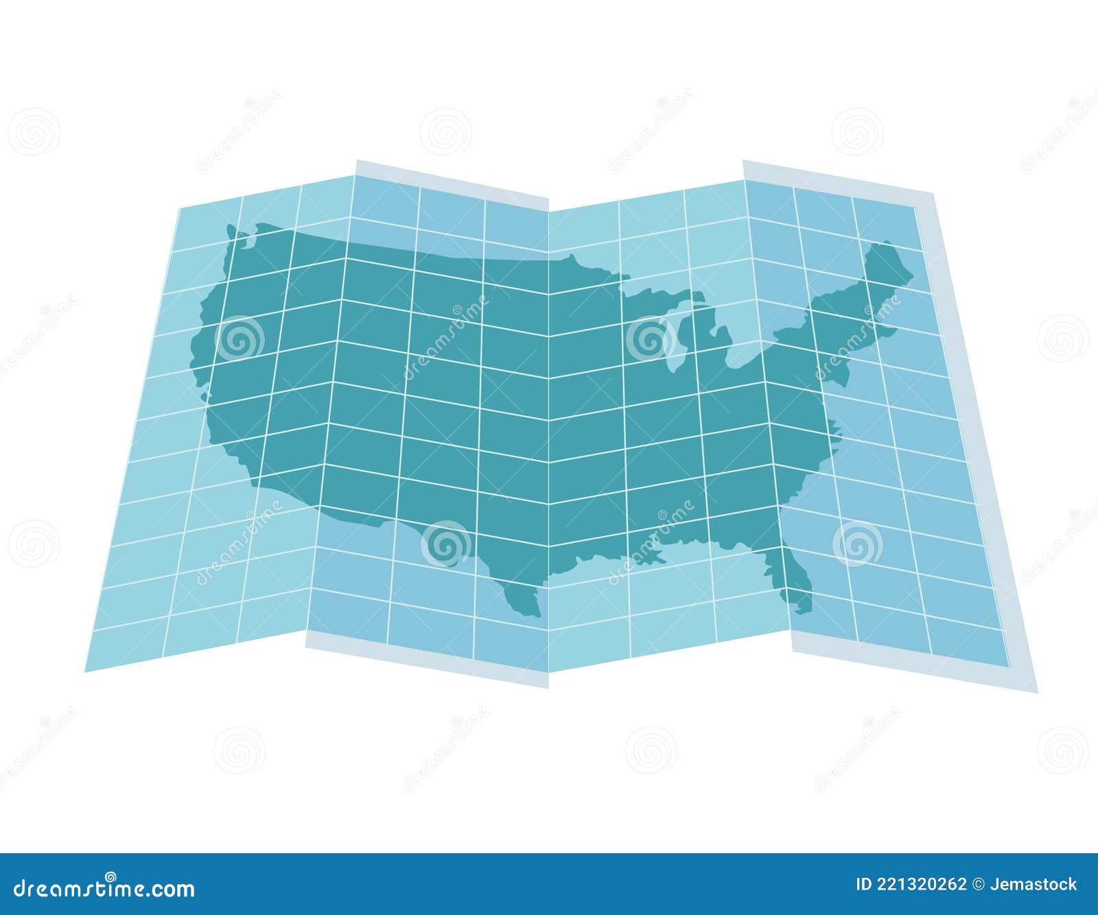 Usa paper map stock vector. Illustration of america - 221320262