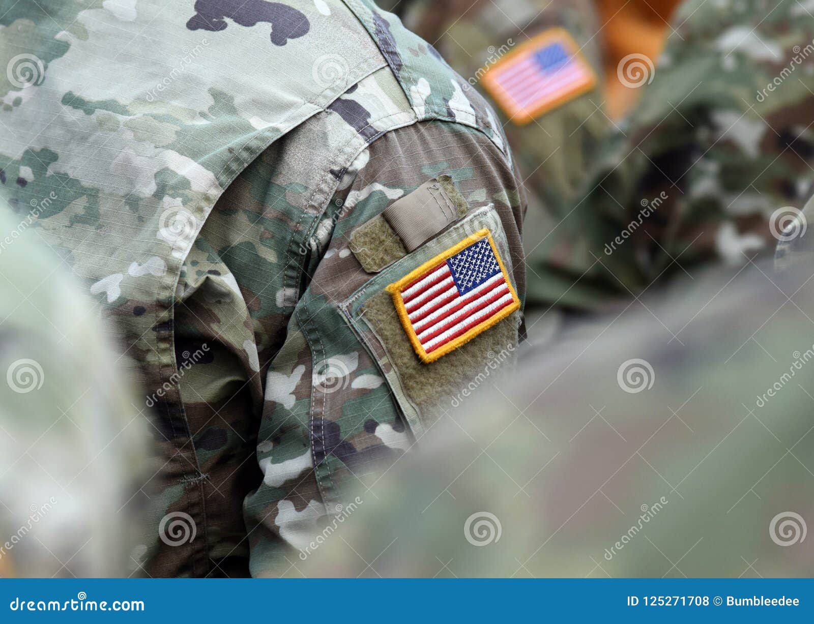 USA Patch Flag on Soldiers Arm. US Troops Stock Photo - Image of safety ...
