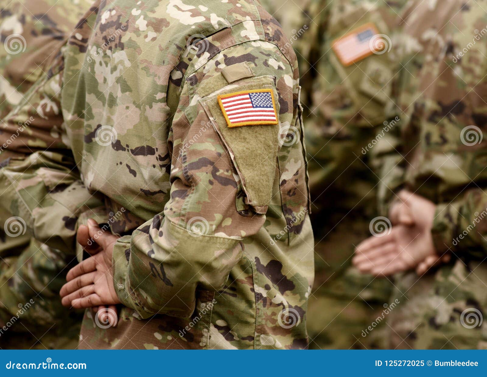 USA Patch Flag on Soldiers Arm. US Troops Stock Image - Image of ...