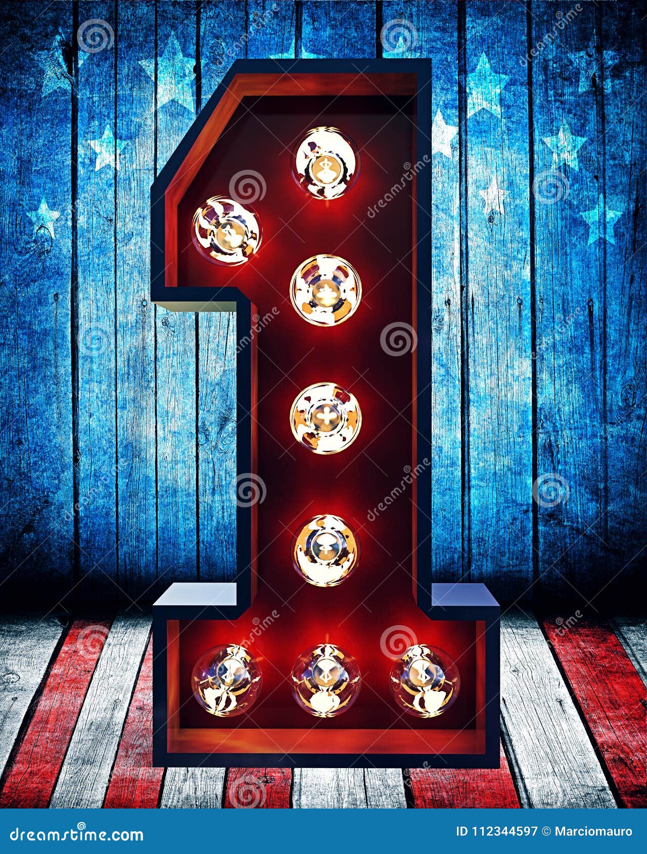 Usa patriotic number one stock illustration. Illustration of patriotic ...