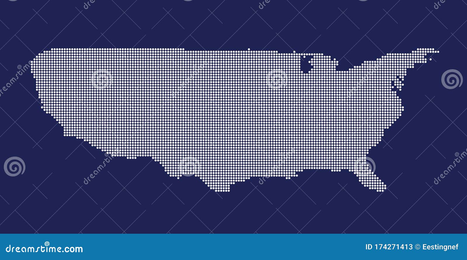 USA Pixel Map. Vector Illustration Stock Vector - Illustration of ...