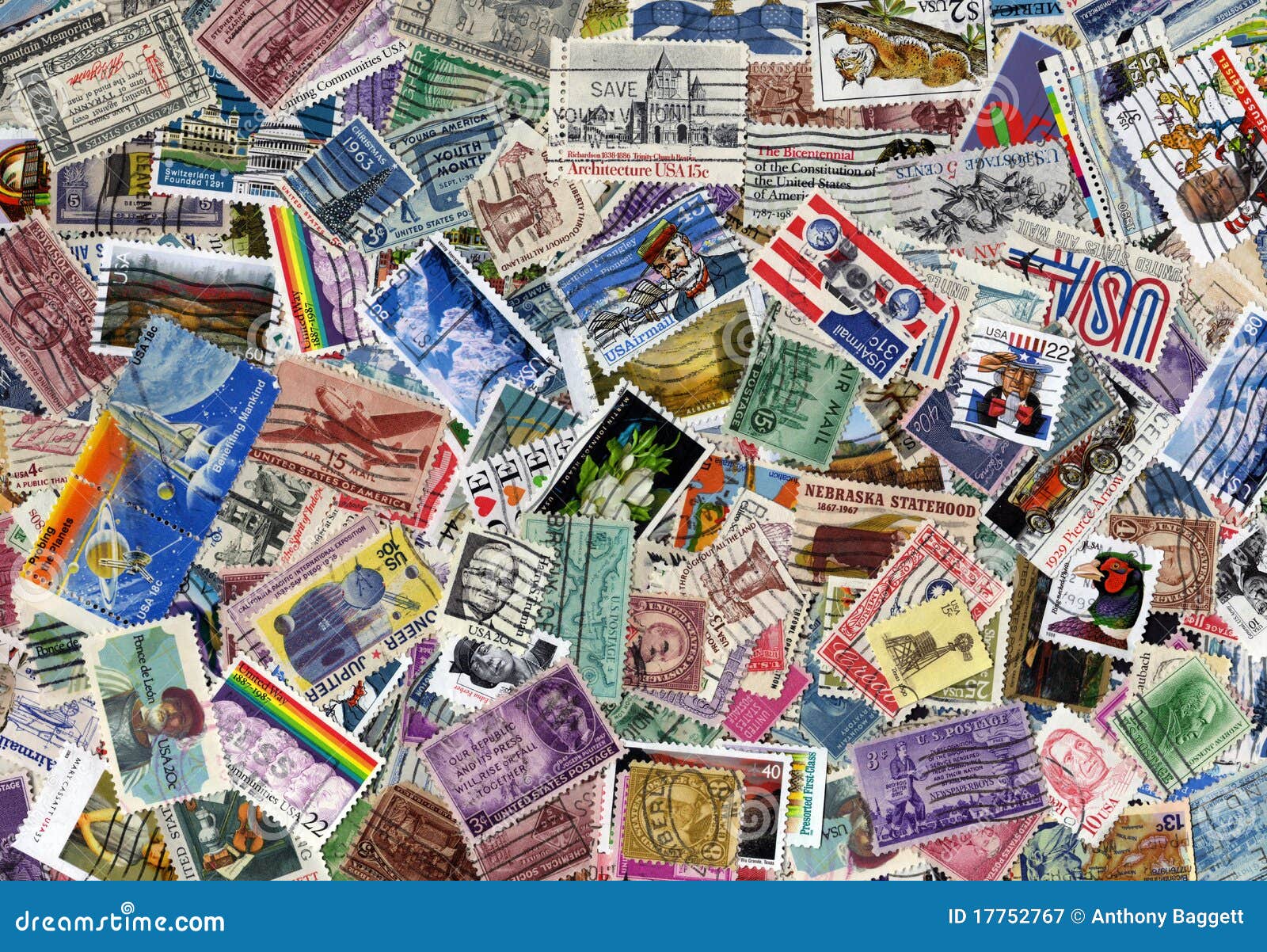 USA Postage Stamp Collection Editorial Photography - Image of ephemera ...